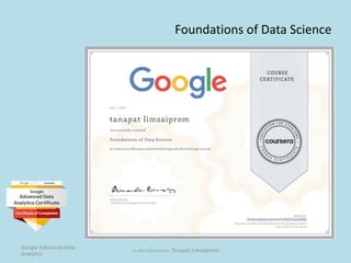Advance-data-analytics , Tanapat Limsaiprom | PPT