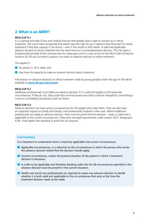 Advance decisions to refuse treatment | PDF