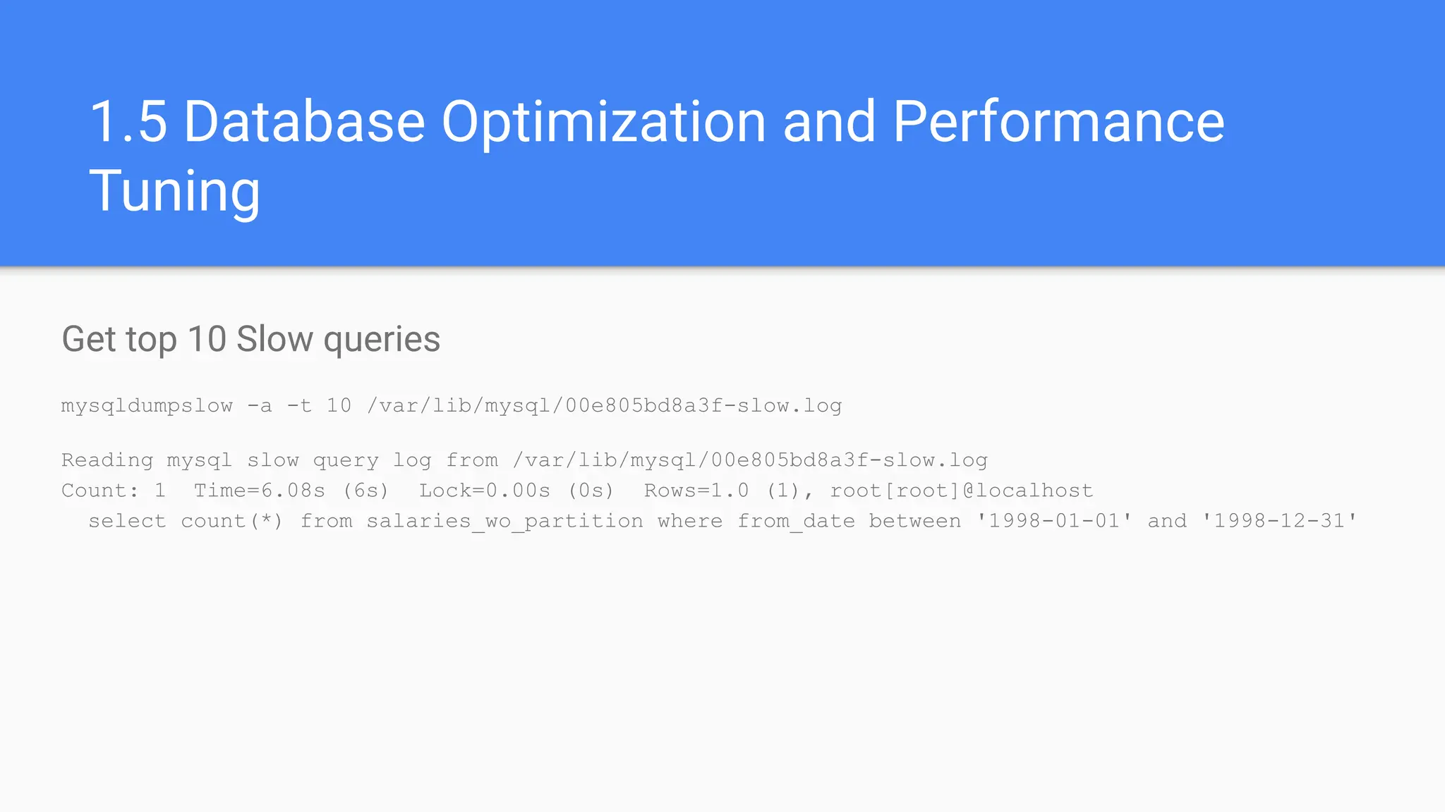 Advance MySQL Training by Pratyush Majumdar | PPT