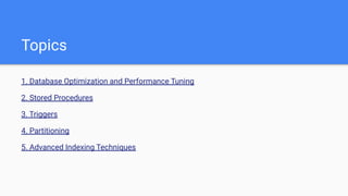 Advance MySQL Training by Pratyush Majumdar | PPT
