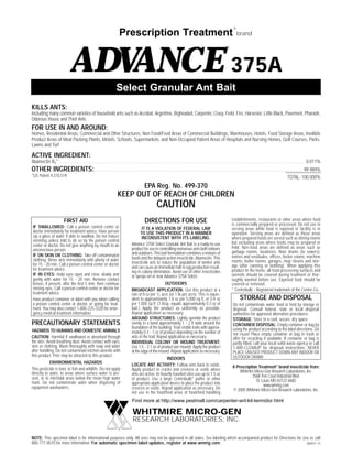 Advance 375 a select granular ant bait | PDF