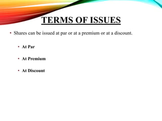 Presentation/ ppt on issue of shares, Advance accounting, meaning of ...