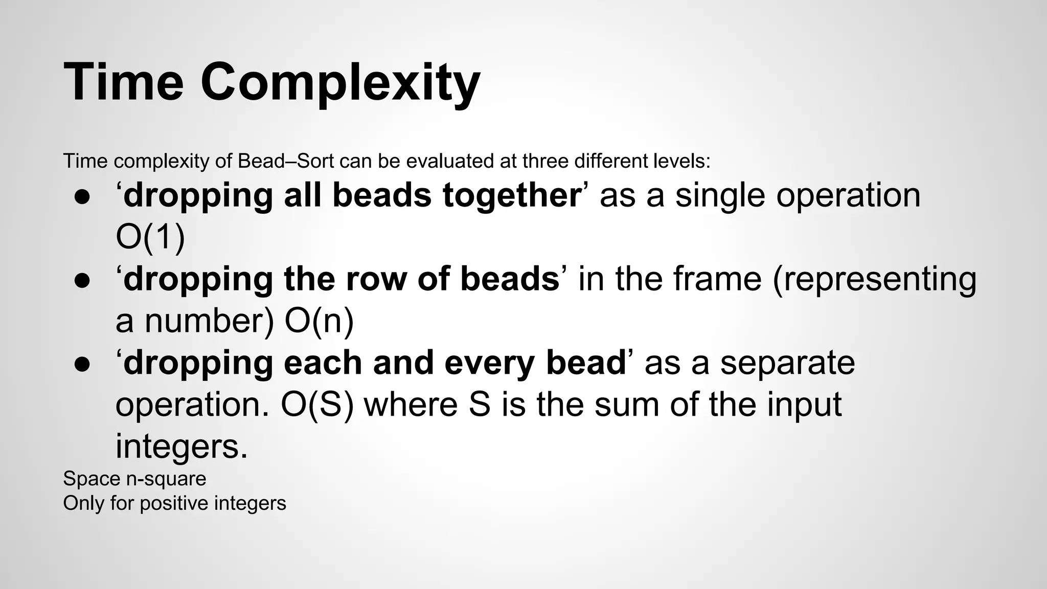 Bead–Sort :: A Natural Sorting Algorithm | PPT