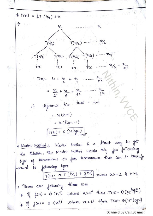 VTU Advanced Algorithms Notes by Nithin, VVCE Mysuru | PDF