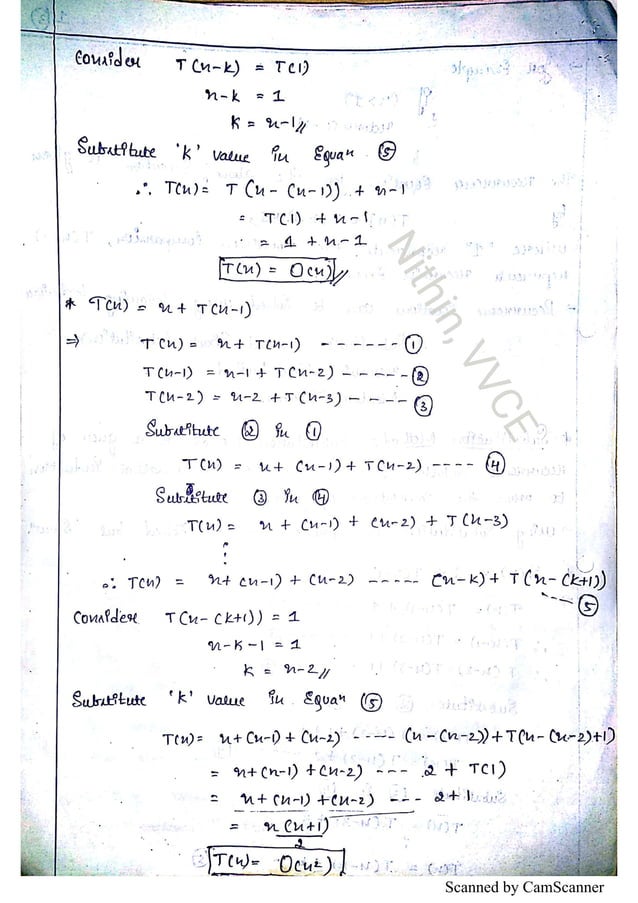 VTU Advanced Algorithms Notes by Nithin, VVCE Mysuru | PDF