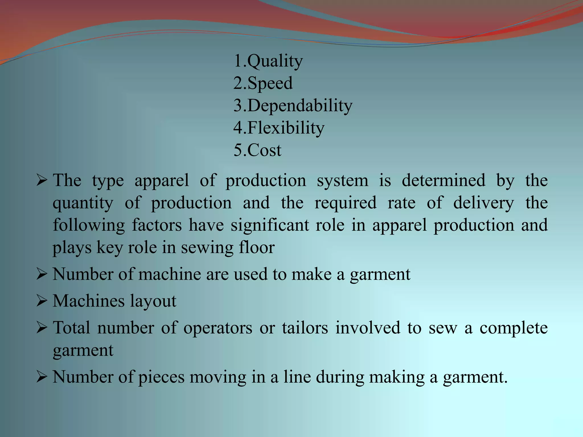 Advance apparel manufacturing technology | PPTX