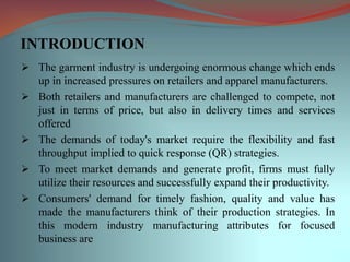 Advance apparel manufacturing technology | PPTX