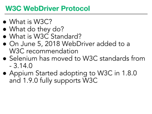 Advance appium workshop.pptx | Browsers | Computer Software and Applications