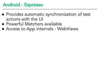 Advance appium workshop.pptx | Browsers | Computer Software and Applications