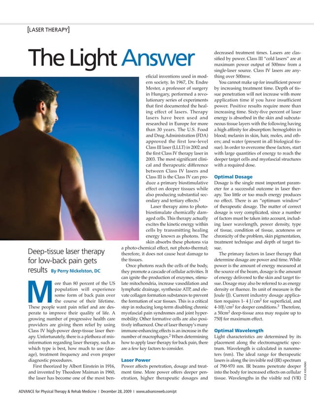 Back Pain: Advance PT Magazine Article | PDF