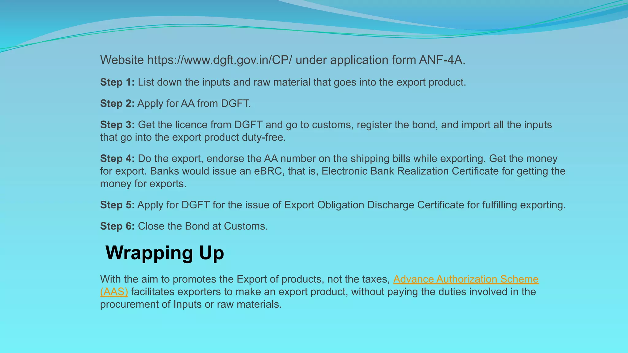 Advance authorization scheme (aas).pptx (2) | PDF