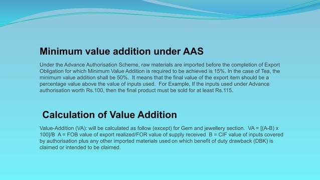 Advance authorization scheme (aas).pptx (2) | PDF | Commodities | Economy