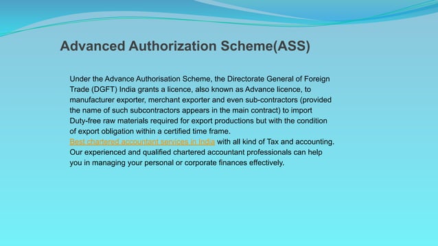 Advance authorization scheme (aas).pptx (2) | PDF | Commodities | Economy