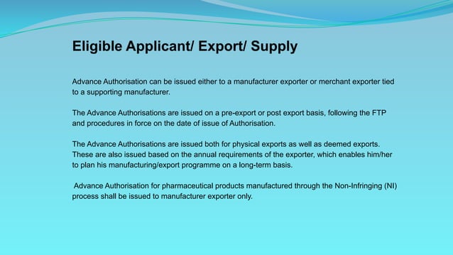 Advance authorization scheme (aas).pptx (2) | PDF | Commodities | Economy