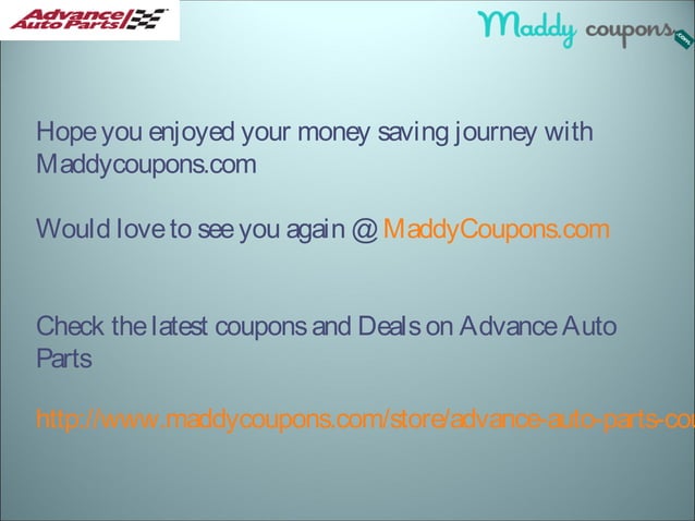 Save your money with all your purchase on Advance auto parts using ...