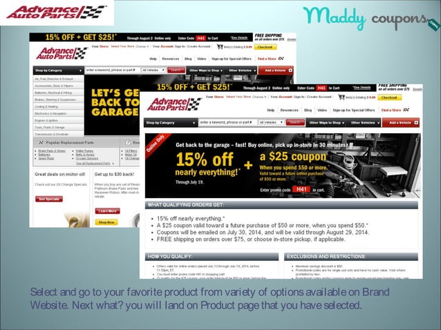 Save your money with all your purchase on Advance auto parts using ...