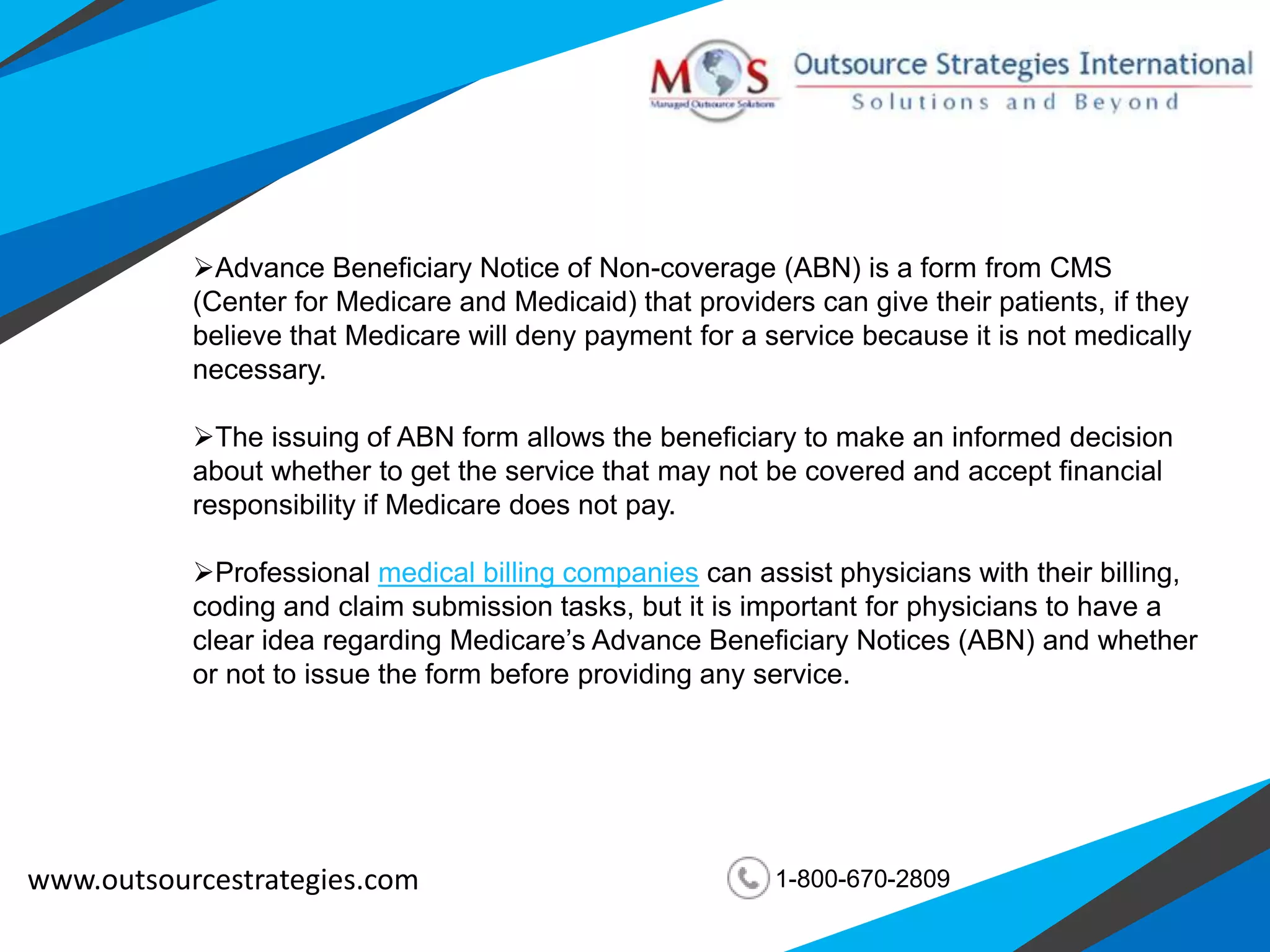 Advance Beneficiary Notice for Physicians - An Overview | PPSX
