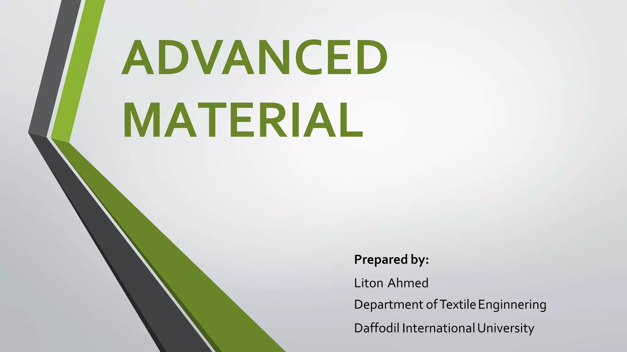 Advance building matrils | PPTX