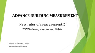 Advance building measurement NRM 2 | PPTX
