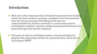Advance building measurement NRM 2 | PPTX
