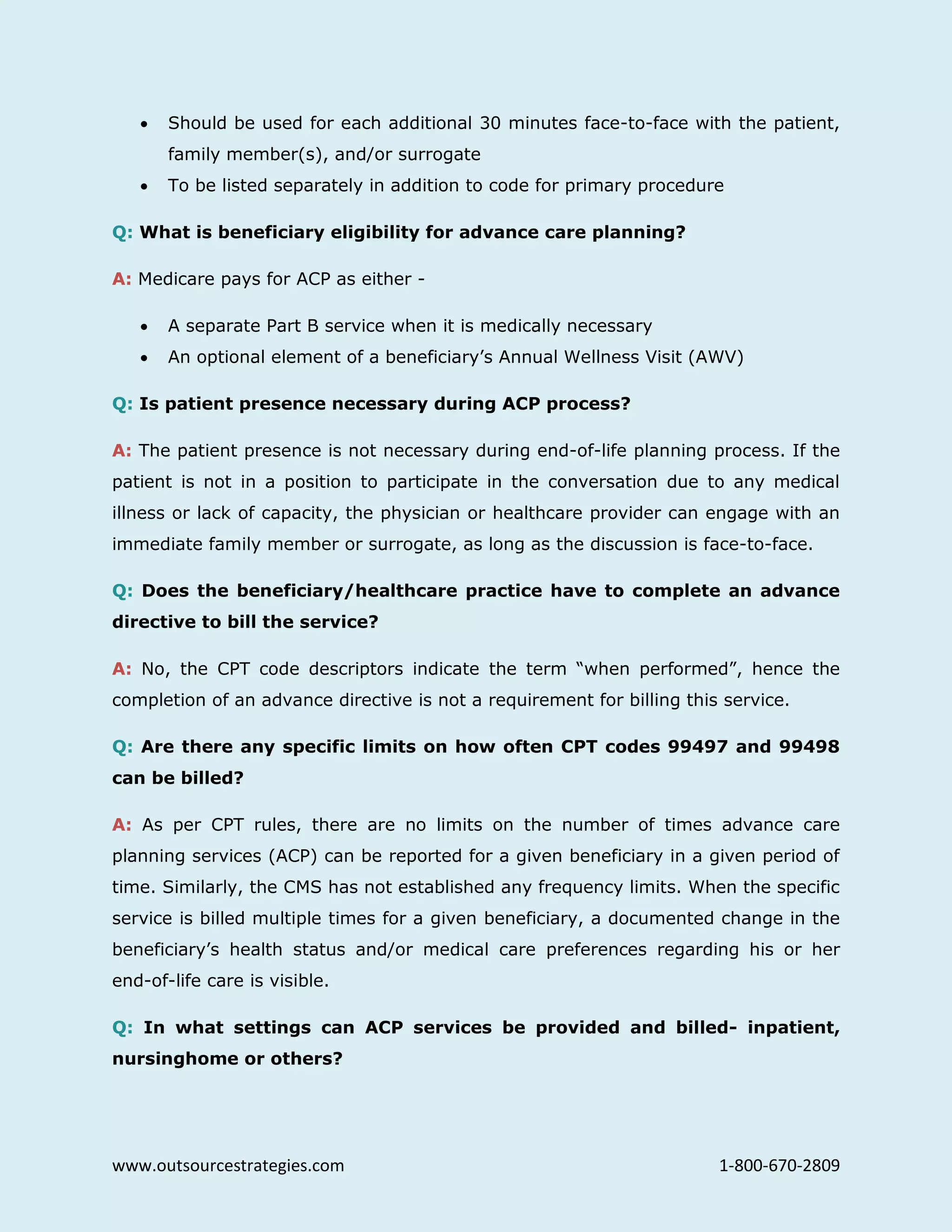 Advance Care Planning – Frequently Asked Questions & Answers | PDF