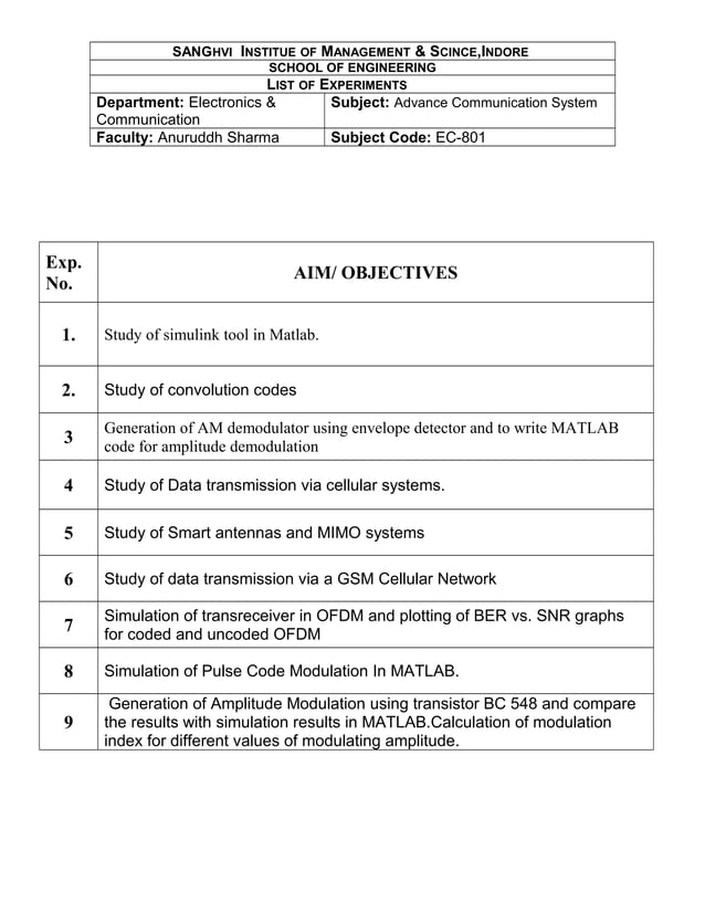 Advance communication system manual | PDF