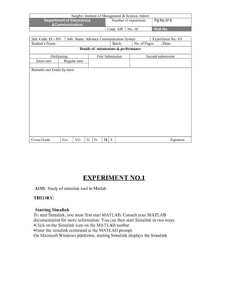 Advance communication system manual | DOC