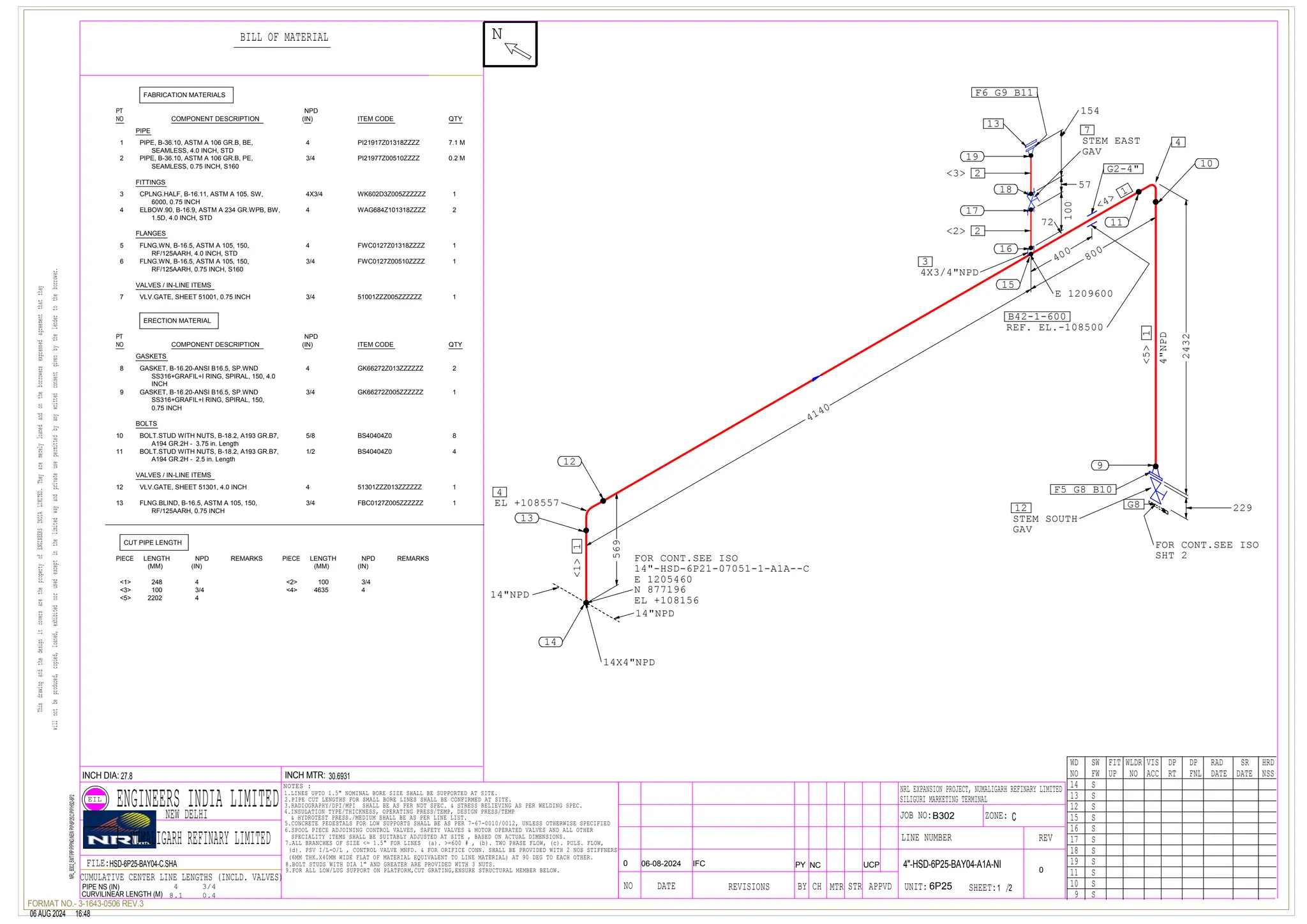Advance copy of isometrics in piping engineer, this is the drawing ,for ...