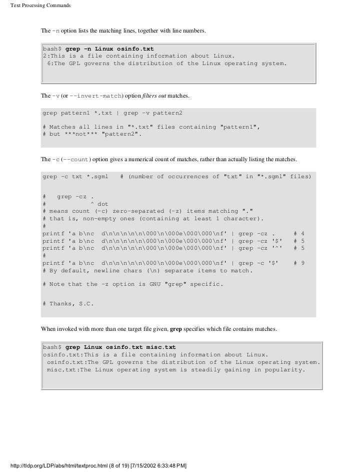 Advanced Bash Scripting Guide 2002