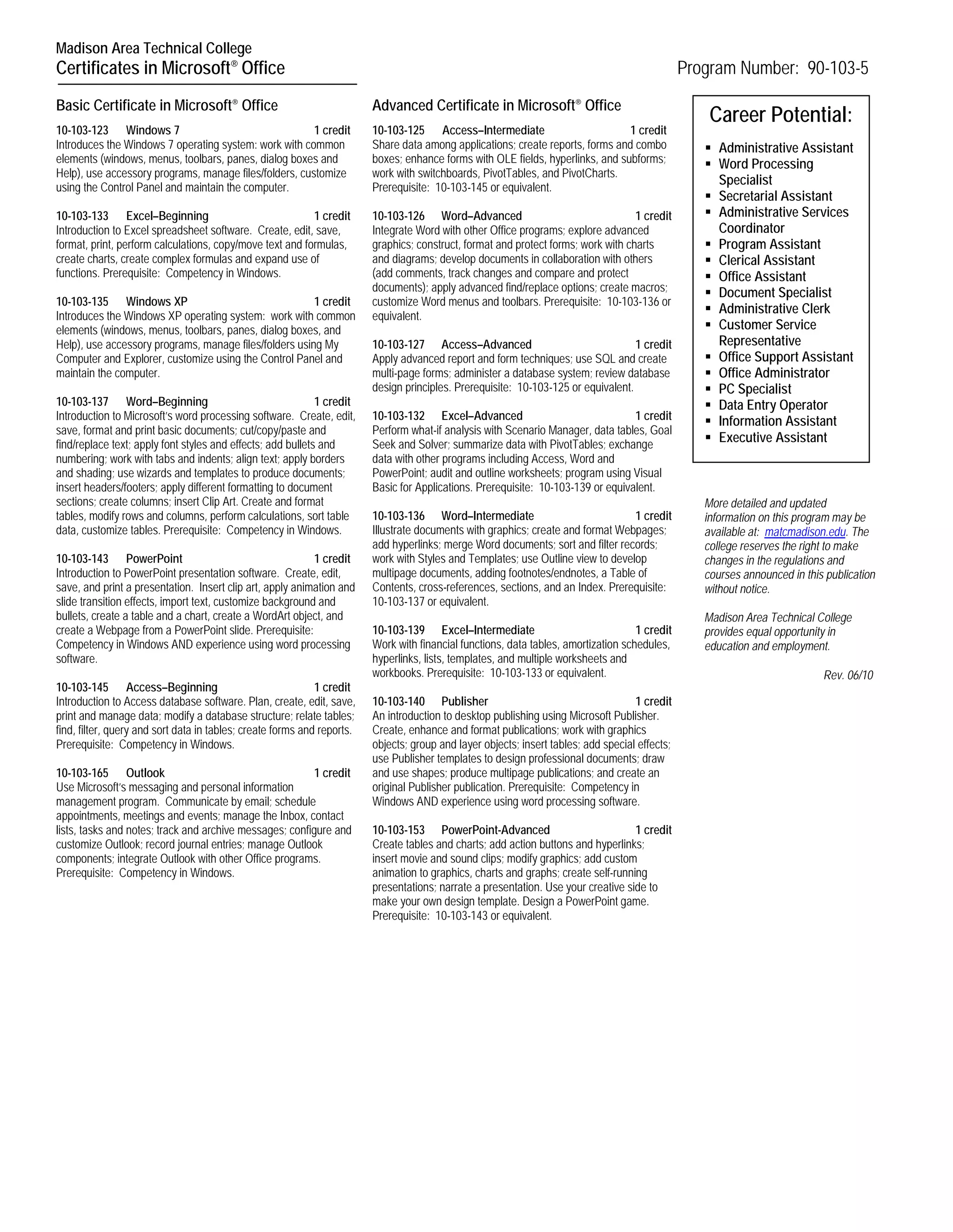 Advanced certificate-in-microsoft-office | PDF