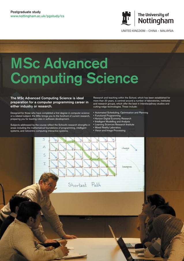 Advanced computer-science-msc- nottingham | PDF | Postgraduate Education | College Education