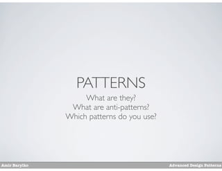 sdec11-Advanced-design-patterns | PPT
