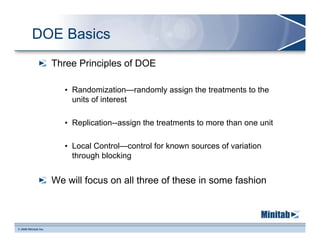 Advanced DOE with Minitab (presentation in Costa Rica) | PDF