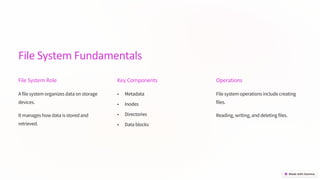 Advanced File Systems and Logs SYSTEM AND NETWORK ADMINISTRATION | PPT