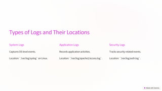 Advanced File Systems and Logs SYSTEM AND NETWORK ADMINISTRATION | PDF