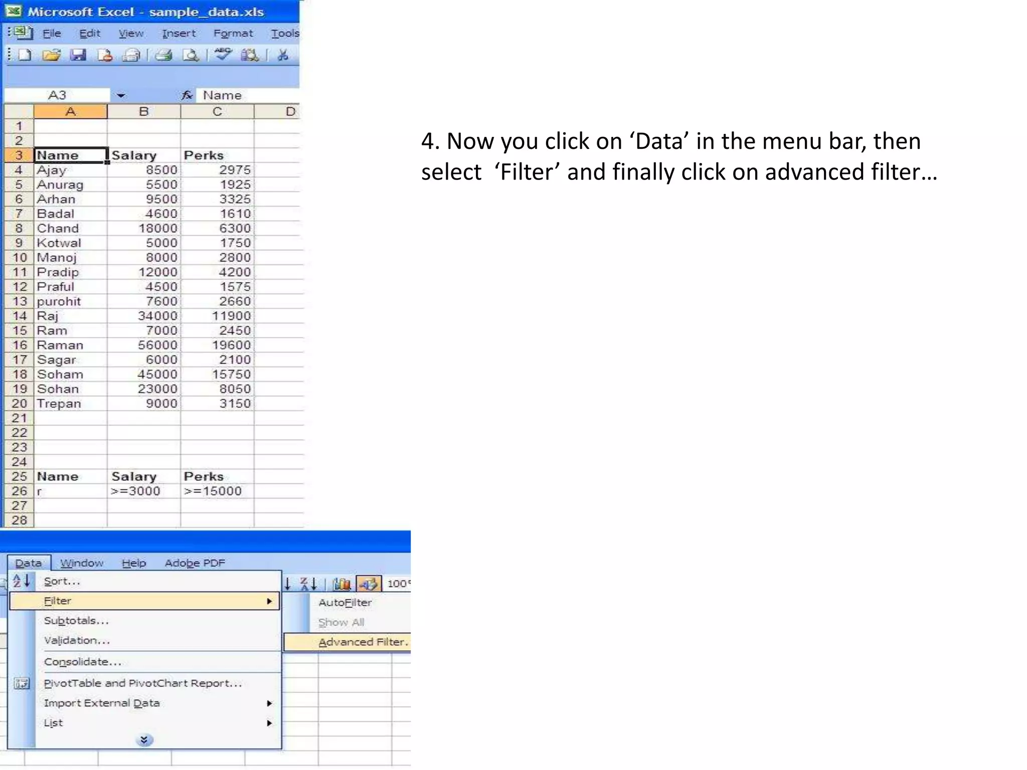 Advanced Filter in Excel | PPTX