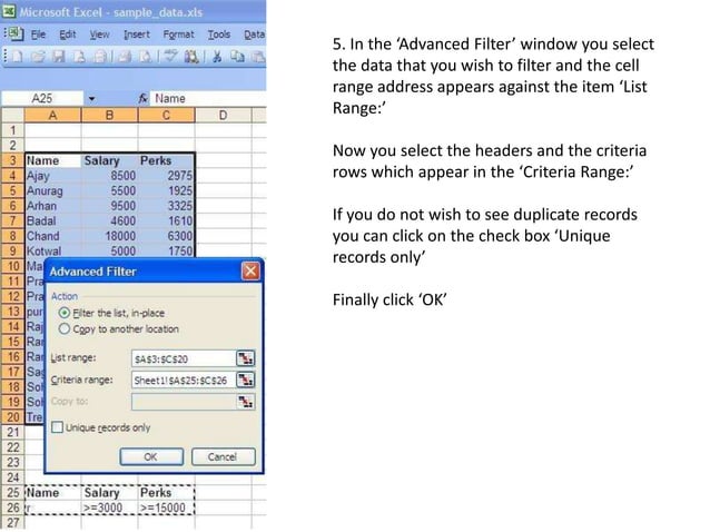 Advanced Filter in Excel | PPTX | Technology & Computing