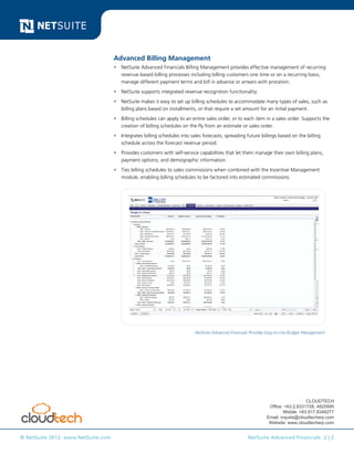 NetSuite Advanced Financials | PDF