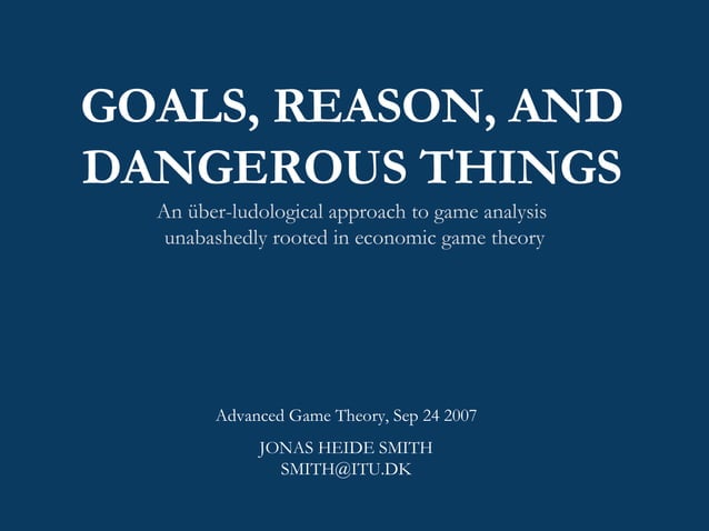 Advanced Game Theory guest lecture | PPT
