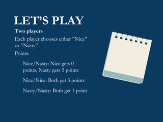 Advanced Game Theory guest lecture | PPT