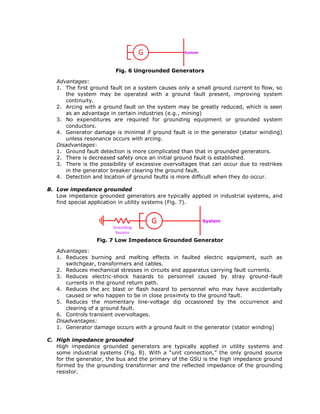 Advanced Generator Ground Fault Protections | PDF