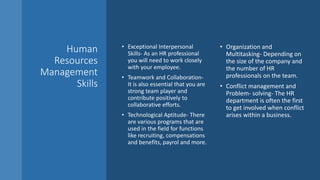 Advanced Human Resource Management and Skills | PPTX