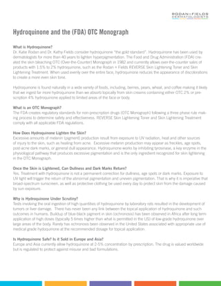 Advanced Hydroquinone Frequently Asked Questions | PDF