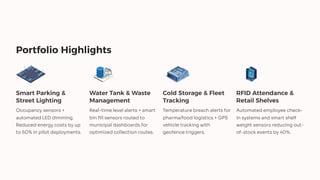 IoT Projects - smart cities to cold chain logistics | PDF