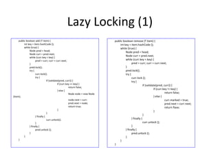 Advanced locking | PPT