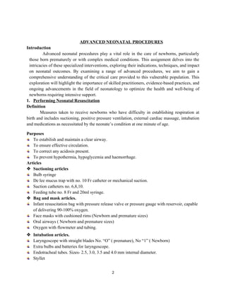 ADVANCED-NEONATAL-PROCEDURE used in intensive care units for newborns.docx