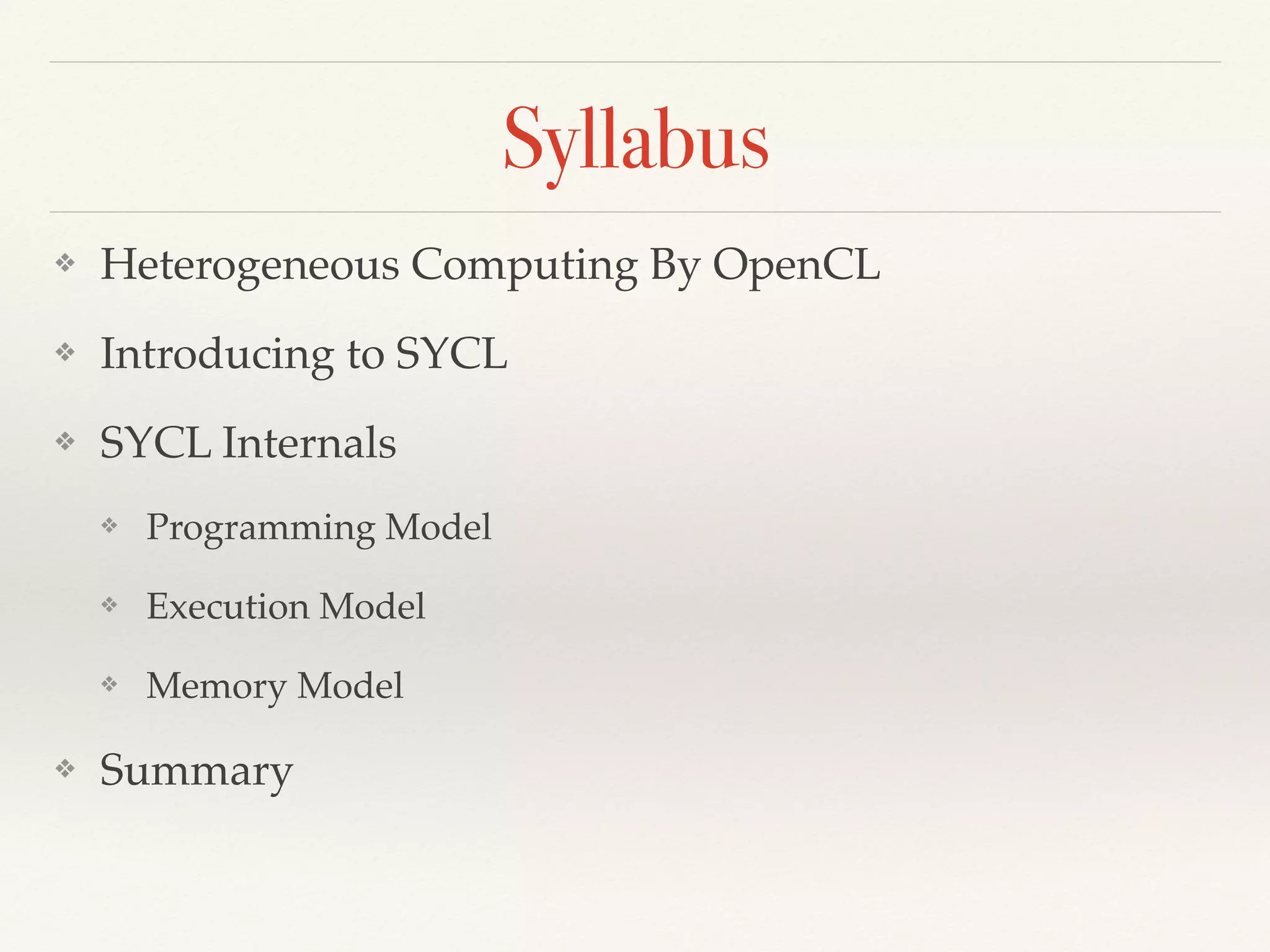 Introduction to Khronos SYCL | PPT