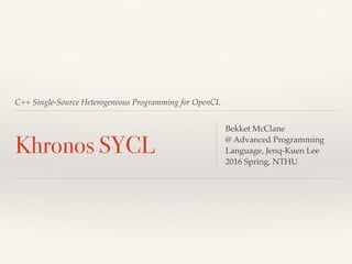 Introduction to Khronos SYCL | PDF
