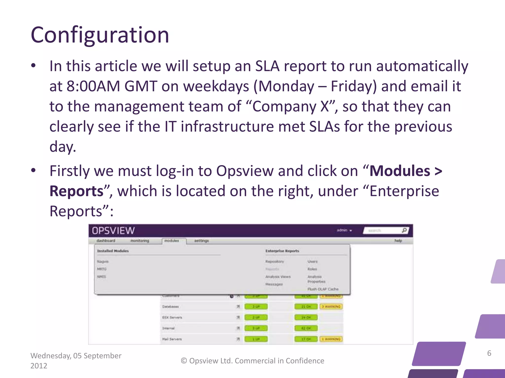 Advanced reporting with Opsview | PPT