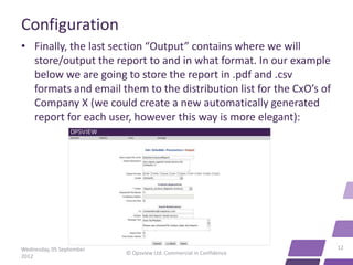 Advanced reporting with Opsview | PPT